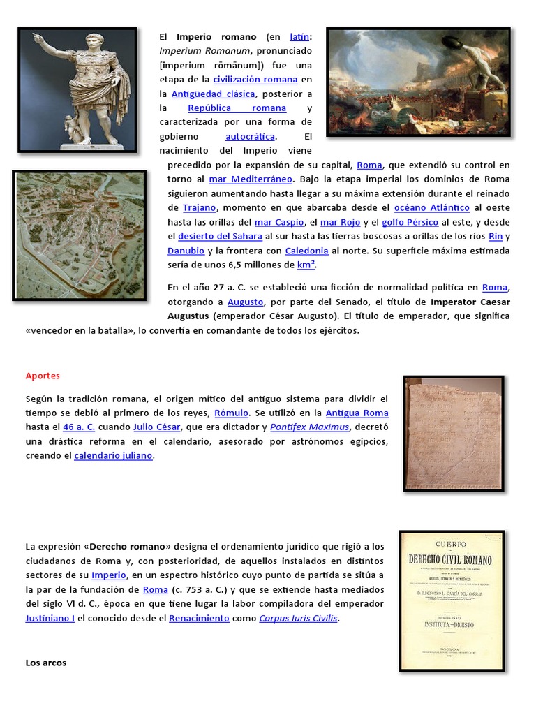 El Imperio Romano | PDF | imperio Romano | Roma antigua