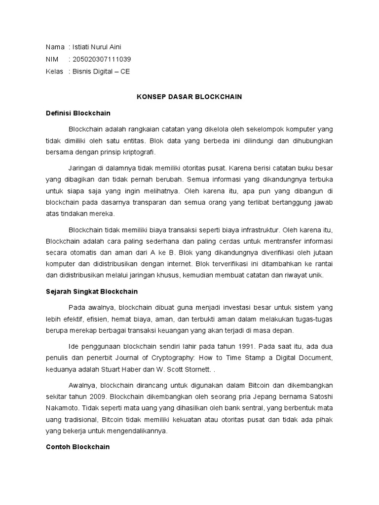 Konsep Dasar Blockchain | PDF | Komputer