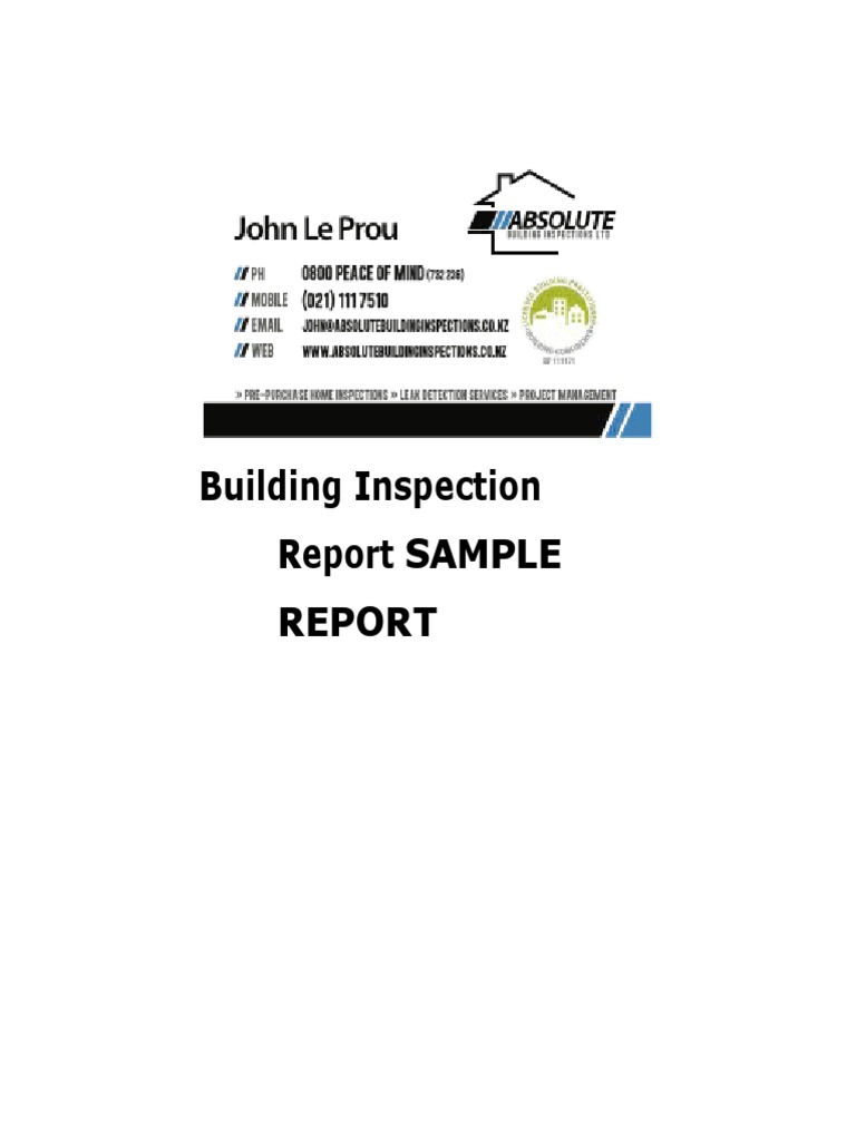 Site Inspection Report | PDF | Building Engineering | Economic Sectors
