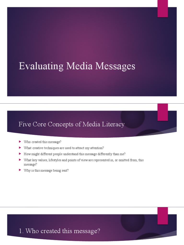 Evaluating Media Messages | PDF | Color | Cognitive Science