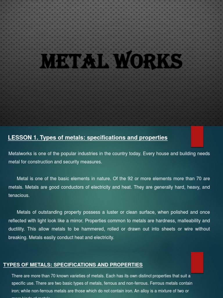Metal Works | PDF | Metals | Alloy