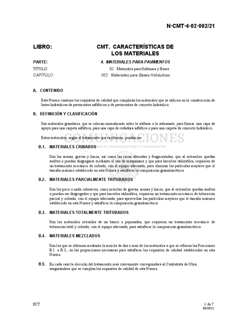N CMT 4 02 002 21 | PDF | Hormigón | Materiales
