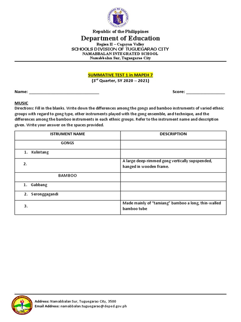 ST - Mapeh 7 - Q3 - 1 | PDF | Psychological Resilience | Mental Health