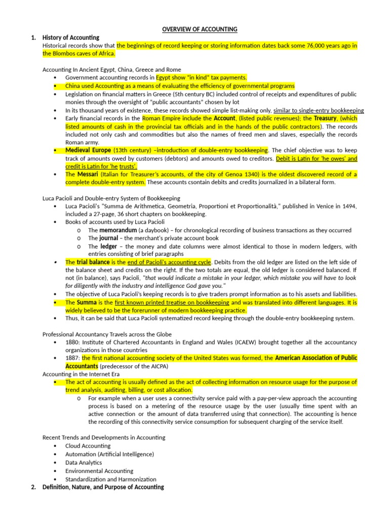 Accounting Overview Standard Setting Conceptual Framework - Docx-1 | PDF | Accounting | Bookkeeping