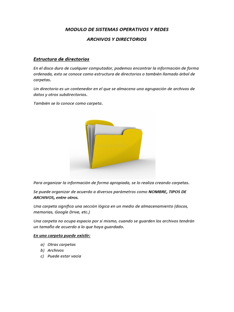 Archivos y Directorios | PDF