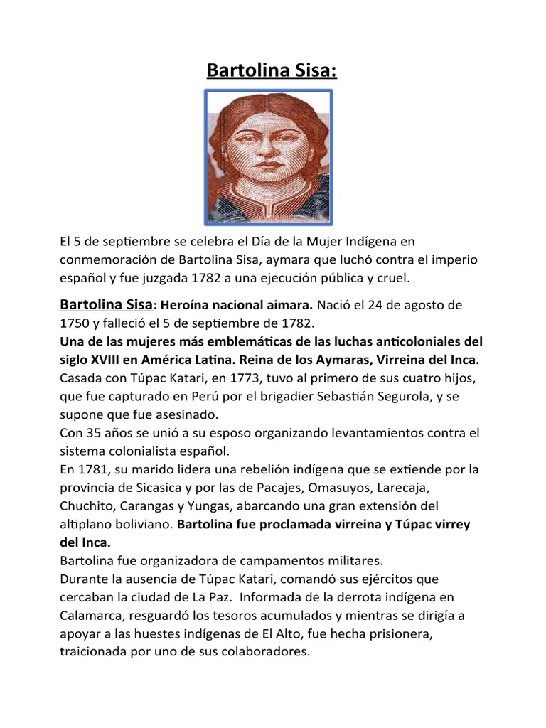 Bartolina Sisa | PDF