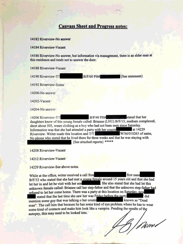 Detroit Police Canvassing Notes | PDF