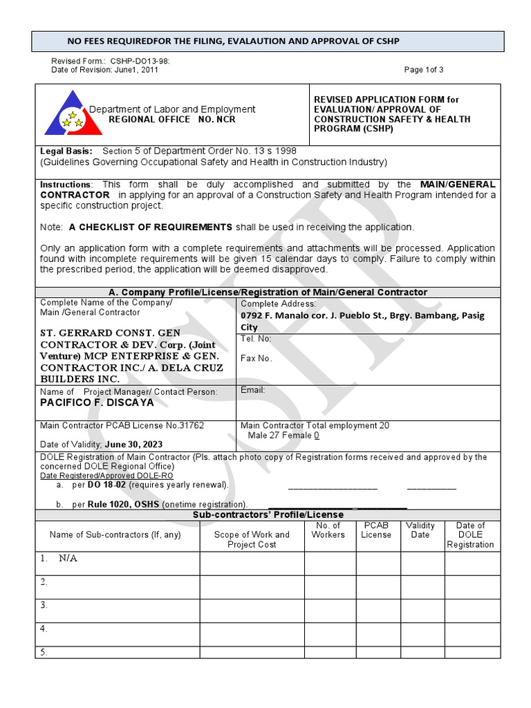 Dole Application. Form | PDF | Business