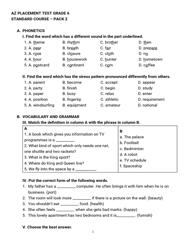 G6.P2.TEST PAPER | PDF