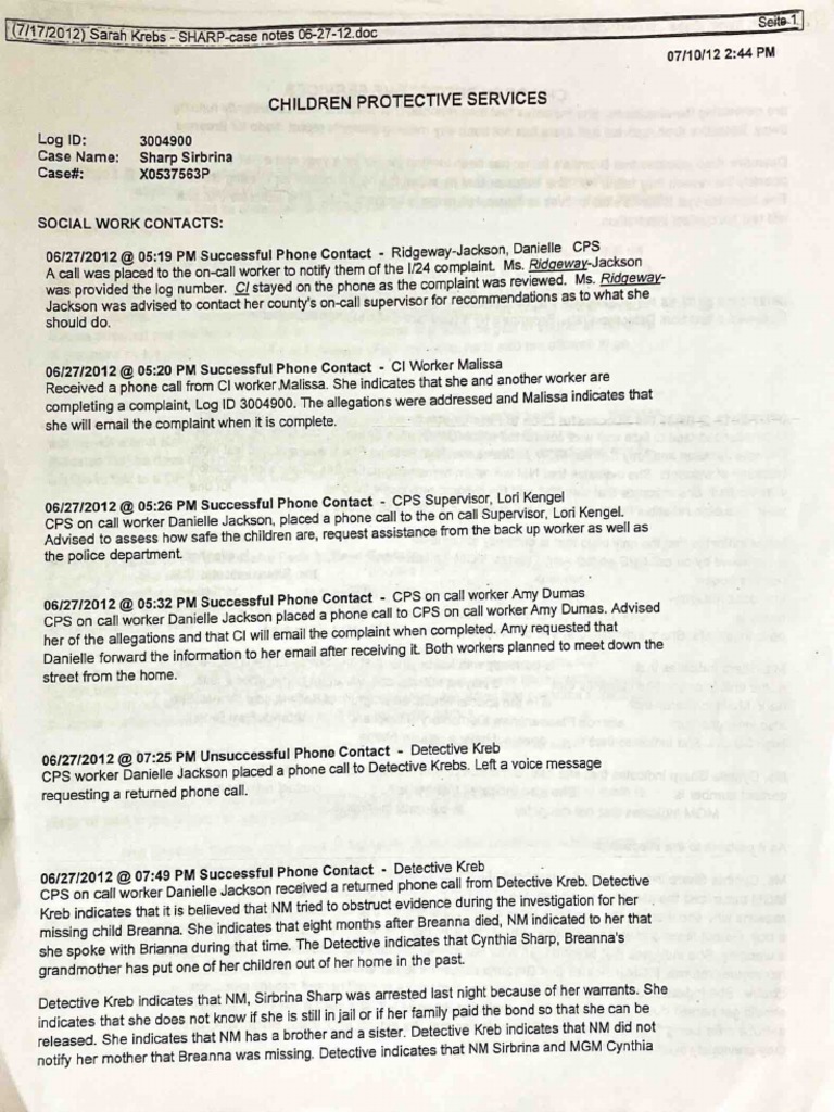 CPS Report For Custody Hearing | PDF