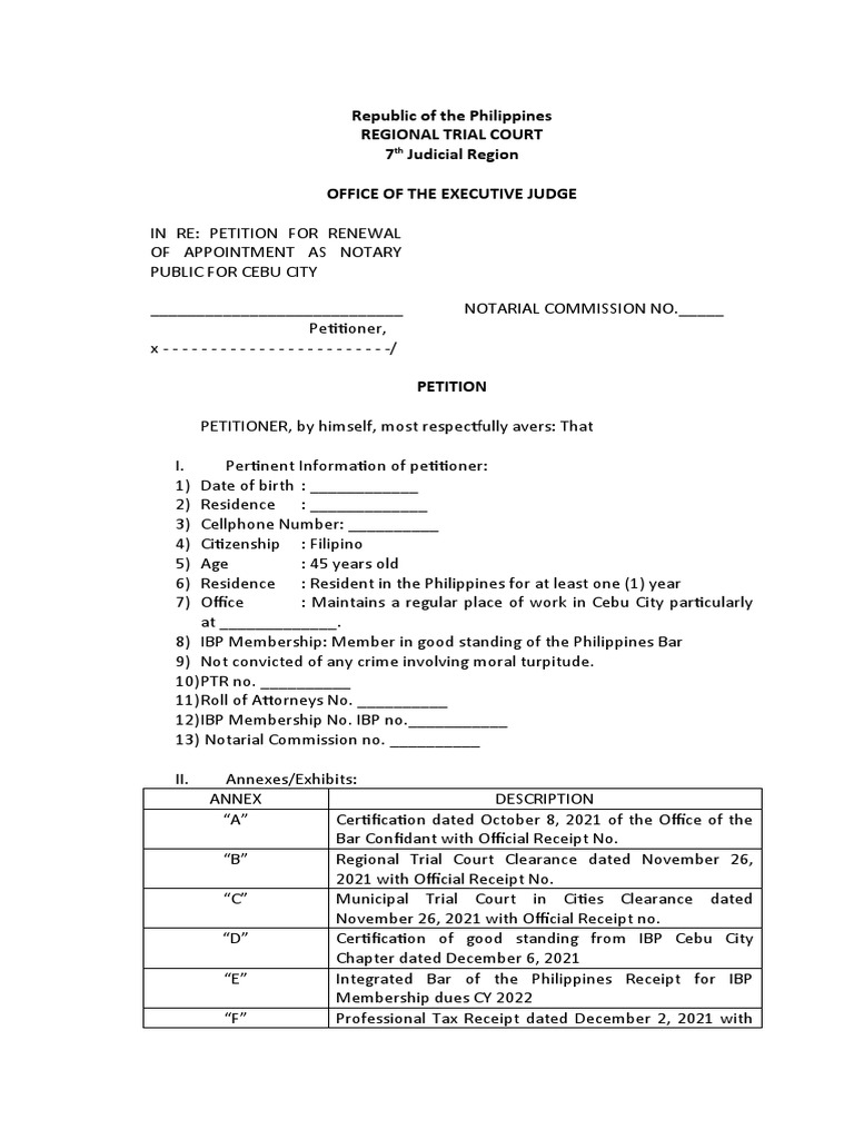 Notarial Commission Renewal Petition 2022 | PDF | Justice | Crime ...