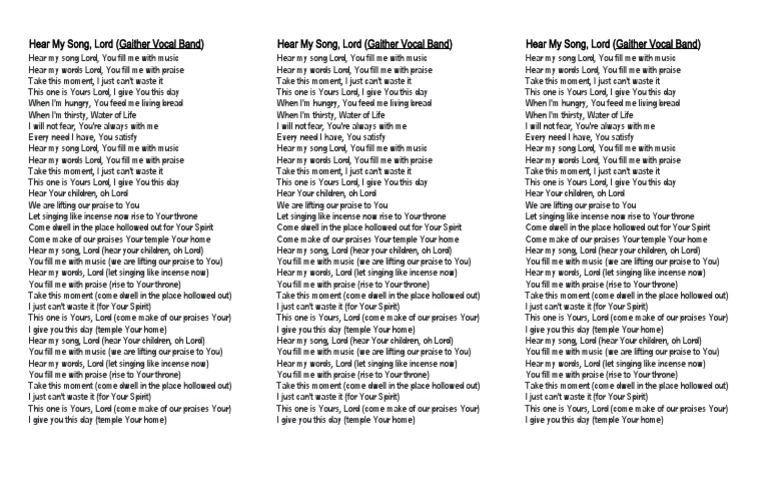 Hear My Song | PDF