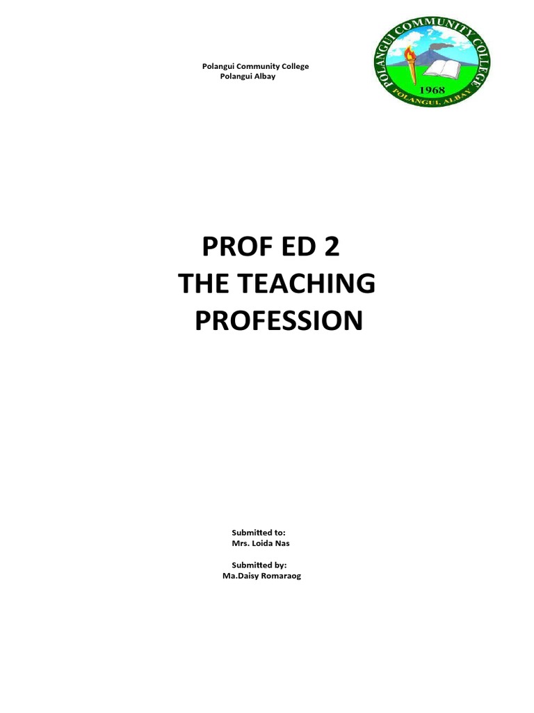 Prof Ed 2 | PDF | Teachers | Teaching Method