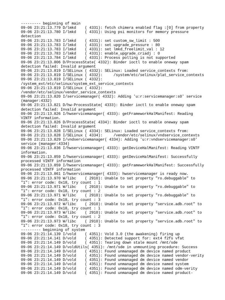 VNDServiceManager and LMKD Configurations | PDF | Computer Data | Computer Data Storage