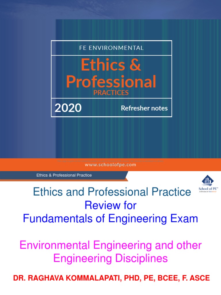 FE Environmental Ethics and Professional Practice Refresher Notes | PDF ...