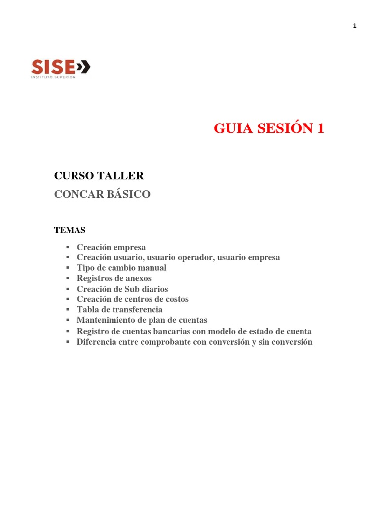 Configuración inicial del sistema CONCAR para la empresa AGRO ...