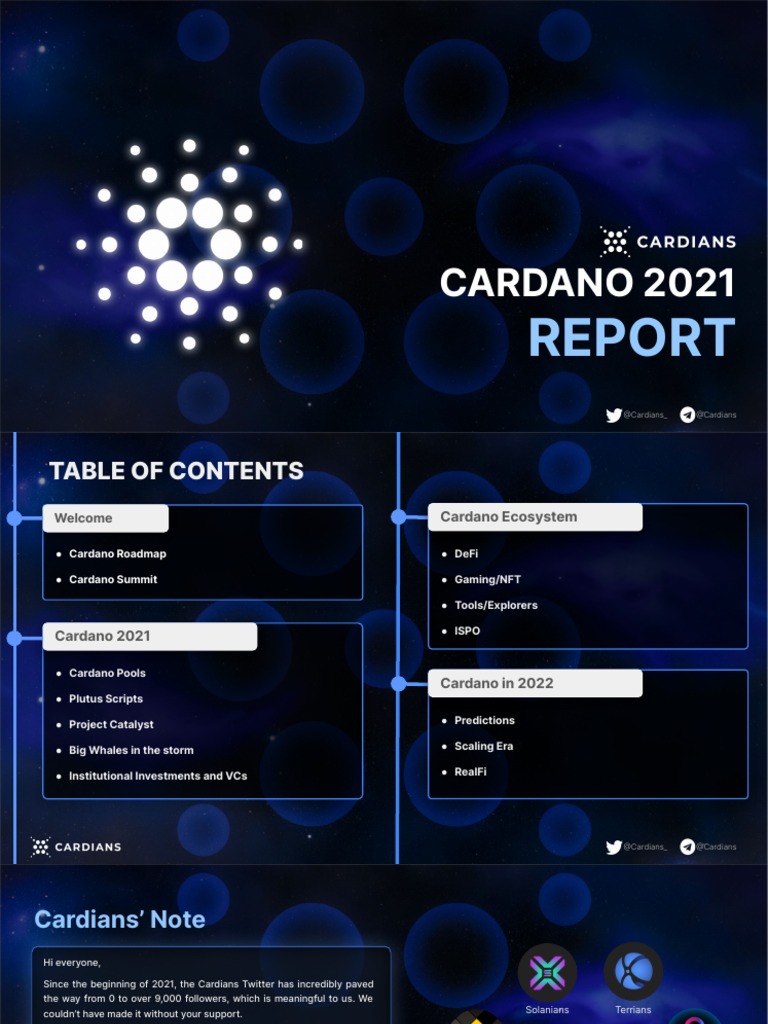 Cardians - Cardano 2021 Report v1 | PDF | Distributed Computing | Applications Of Cryptography