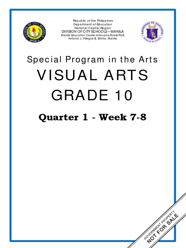 SPA-VISUAL ARTS 10 - Q1 - W1 - Mod4 | PDF | Sculpture | The Arts