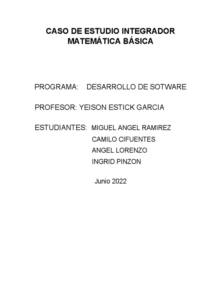 Ejercicio Integrador Matematica | PDF | Economias | Ciencias económicas