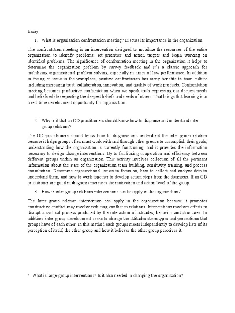 Notes Organizational Development | Download Free PDF | Goal Setting | Goal