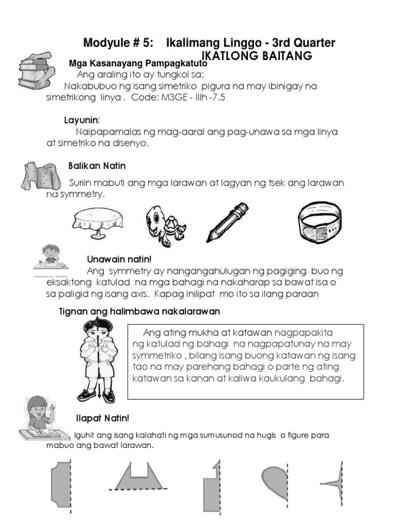 Math3 Q3 Module5 Week5 | PDF