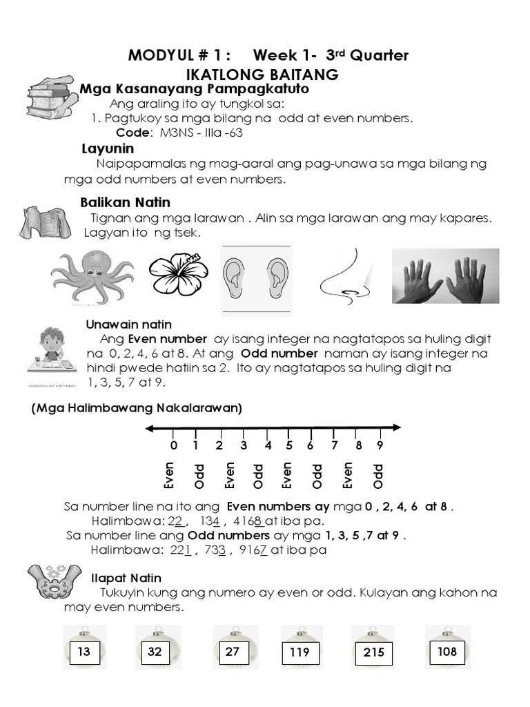 Math3 Q3 Module1 Week1 | PDF