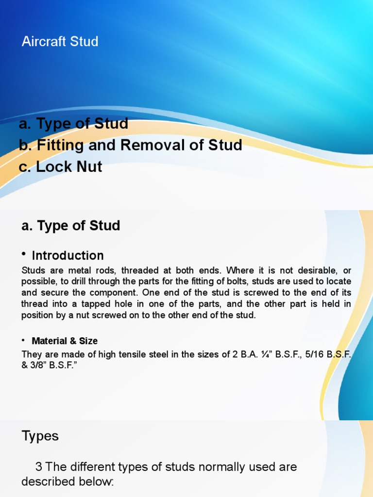 Aircraft Stud 3 | PDF | Nut (Hardware) | Screw