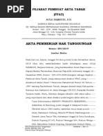 Contoh Akta - Pemberian Hak Tanggungan (APHT) | PDF
