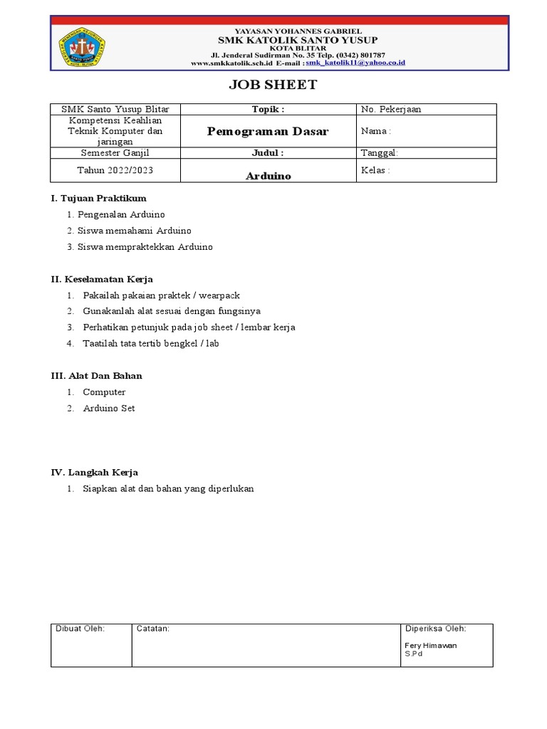 Memahami Dasar Pemrograman Arduino | PDF