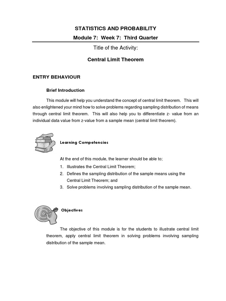 Statistics and Probability Module 7: Week 7: Third Quarter | PDF ...