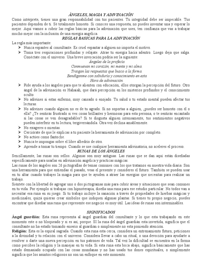 Runas Angelicales | PDF | Amor | Karma