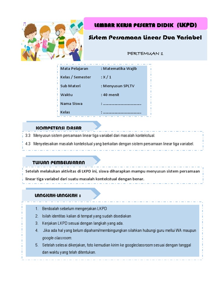Soal SPLTV Kelas 10 Matematika | PDF