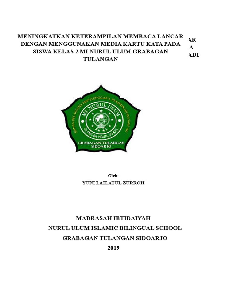 Contoh Penelitian Tindakan Kelas | PDF