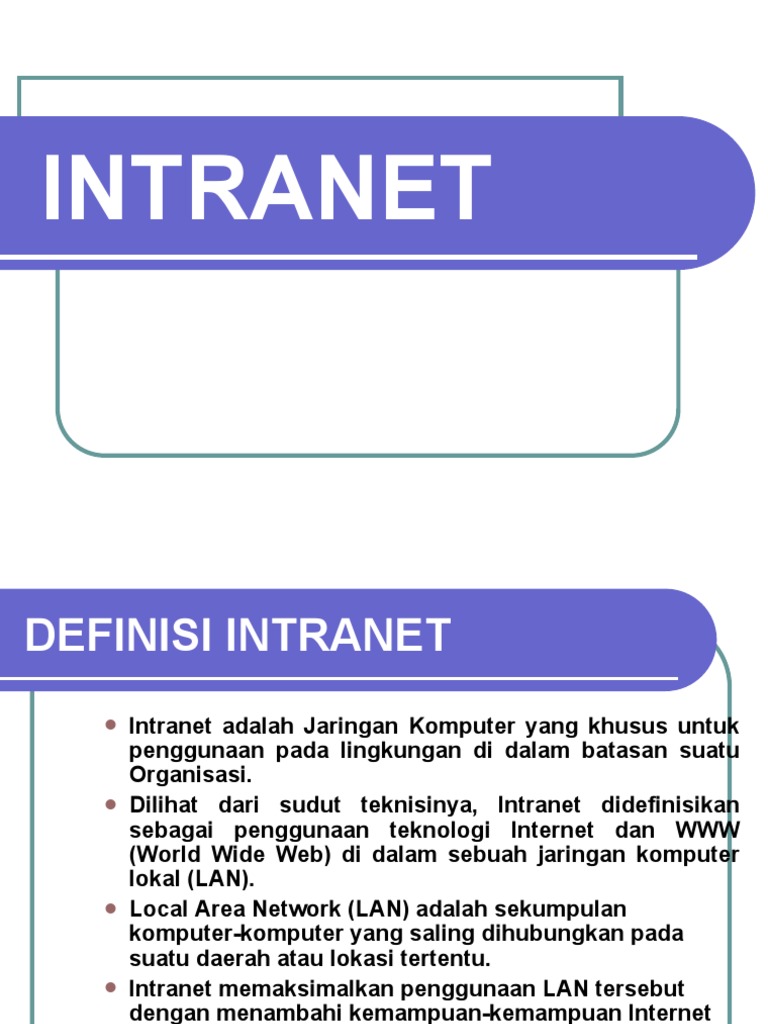 Pertemuan 9 - Intranet | PDF | Bisnis | Komputer