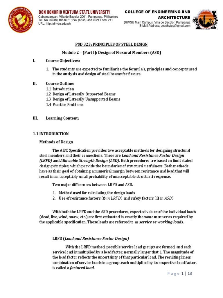 Steel Beam Design Principles | PDF | Bending | Beam (Structure)