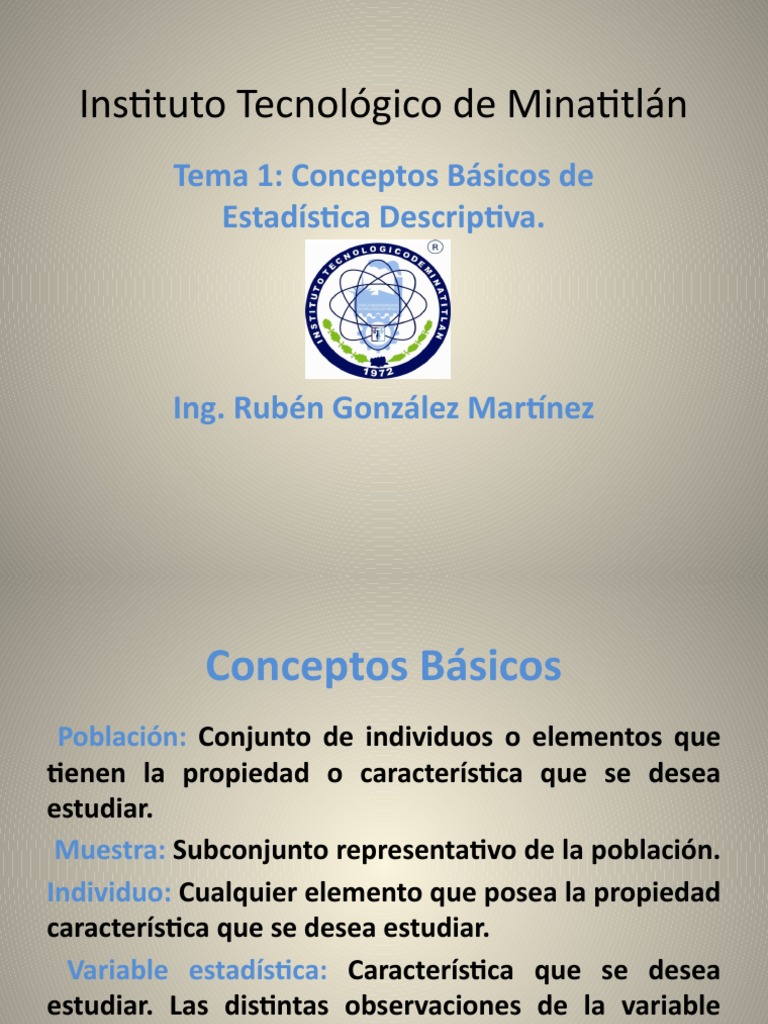Tema 1 Conceptos Basicos | PDF | Teoría de probabilidad | Probabilidad