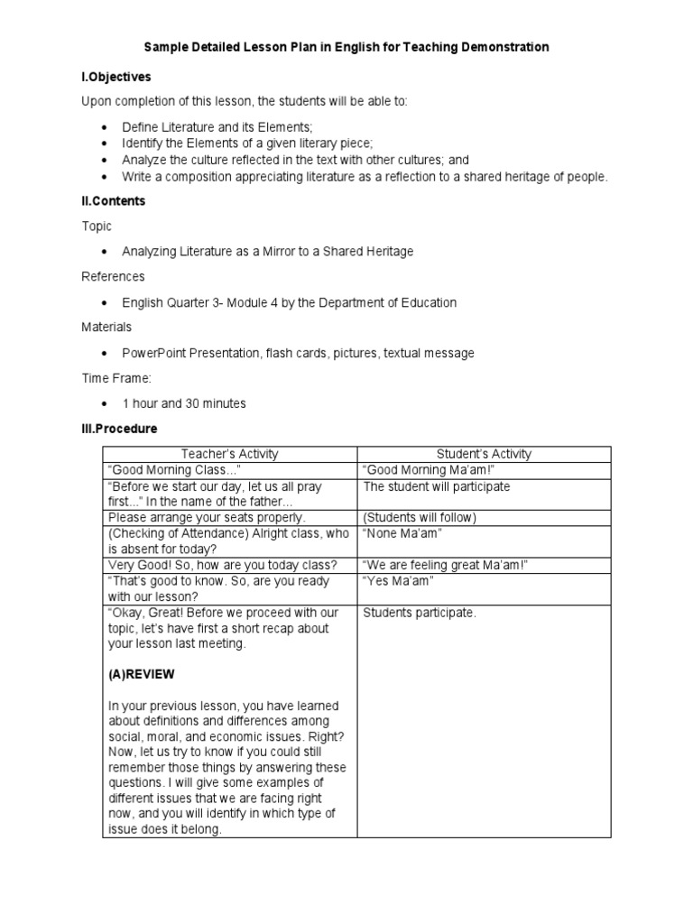 Lesson Plan For Demo Teaching - 1 - 1 | Download Free PDF | Sita | Rama Lesson Plan For Demo Teaching - 1 - 1 | Download Free PDF | Sita | Rama