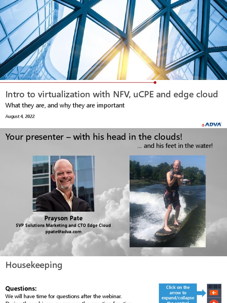 Presentation Intro To NFV UCPE and Edge Cloud | PDF | Cloud Computing | Computer Network
