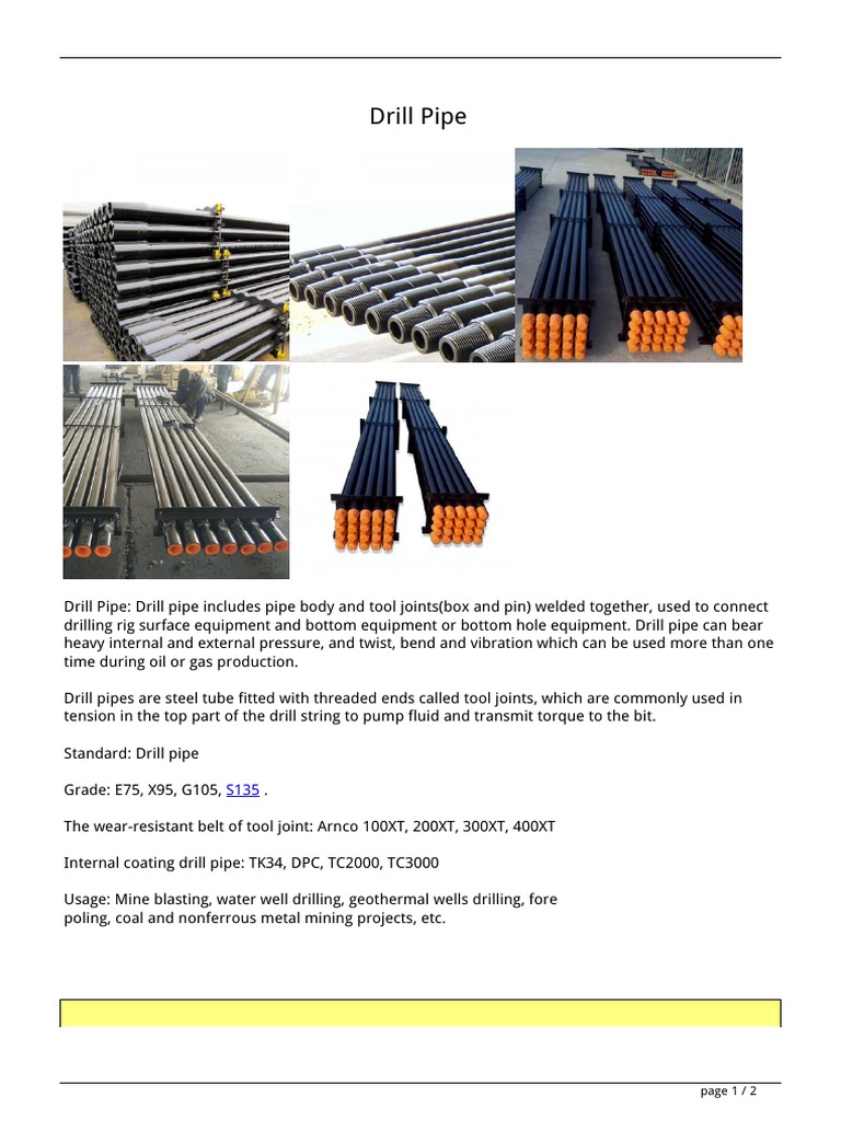 Drill Pipe | PDF