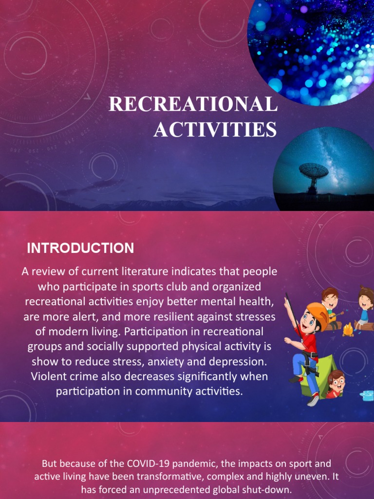 Pe3 Recreational Activities | PDF | Recreation | Physical Fitness