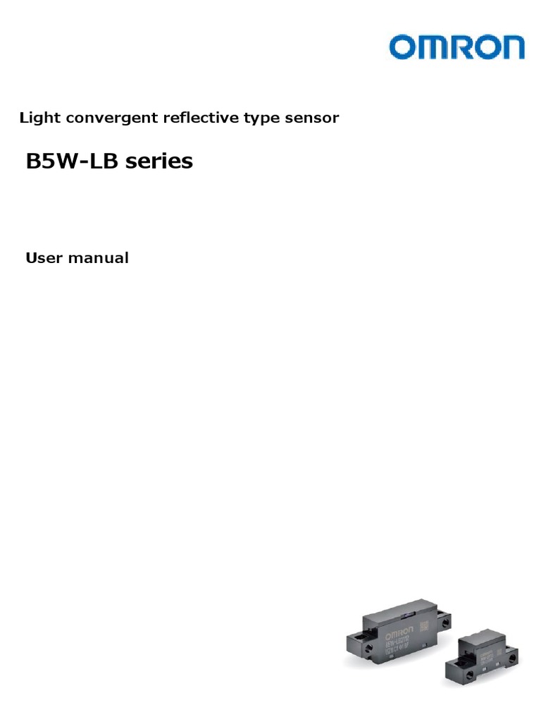 Omron Optical Sensor En B5w Lb Series Users Manual Pdf