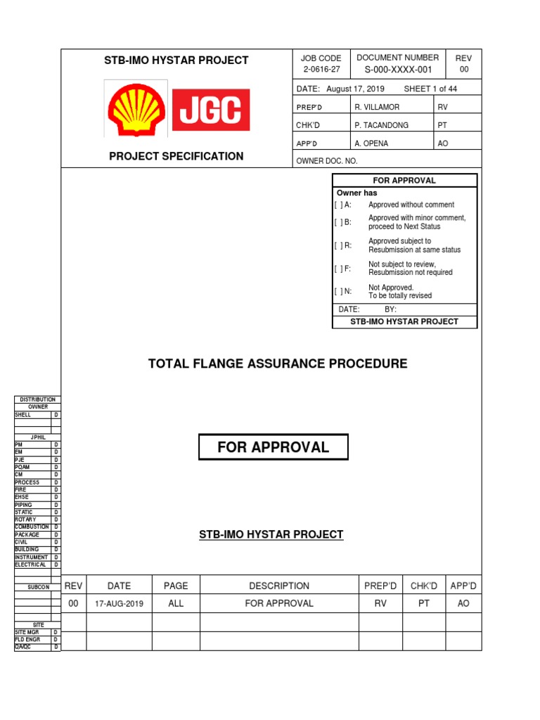 Total Flange Assurance Procedure | PDF | Screw | Pipe (Fluid Conveyance)