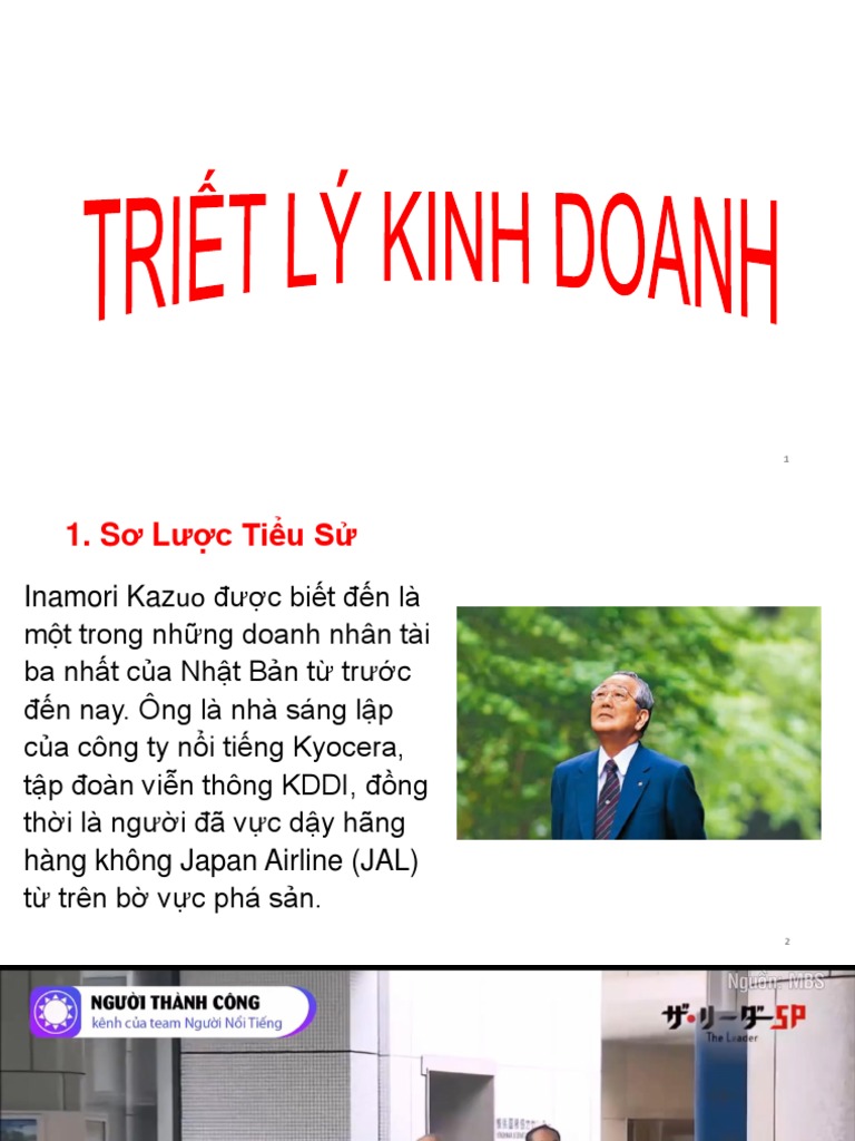 Thuyet Trinh Triet Ly Kinh Doanh - Inamori Kazuo | PDF