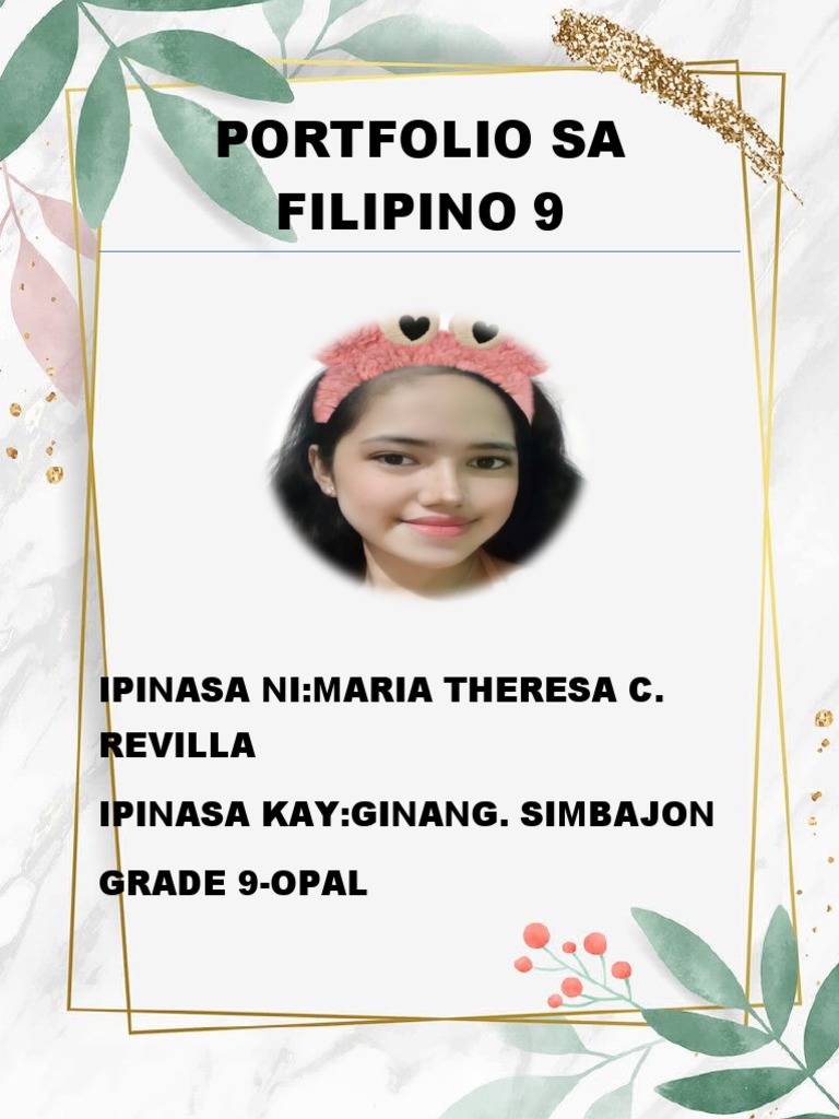 Portfolio Sa Filipino | PDF