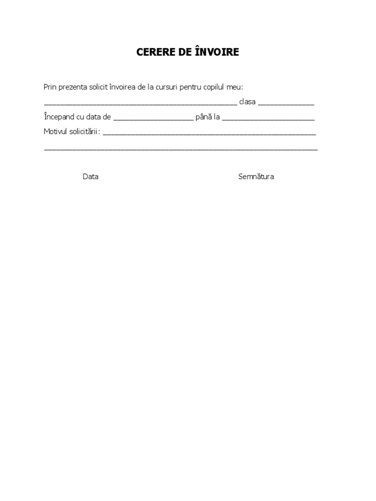 Cerere de Invoire | PDF