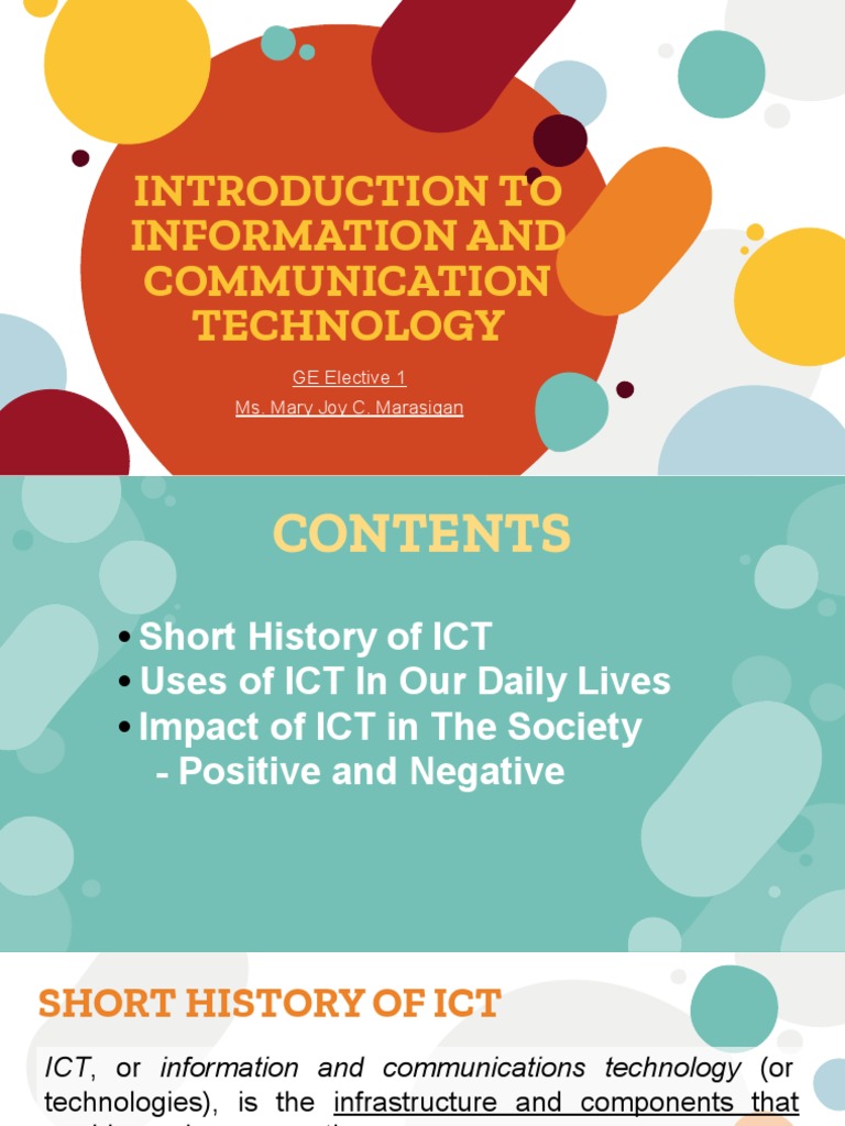 Lesson-1 Ict | PDF | Educational Technology | Information And Communications Technology
