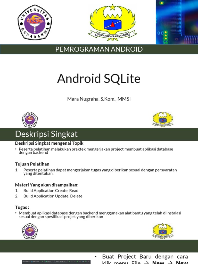 Sesi 1-Android SQLiteedit | PDF