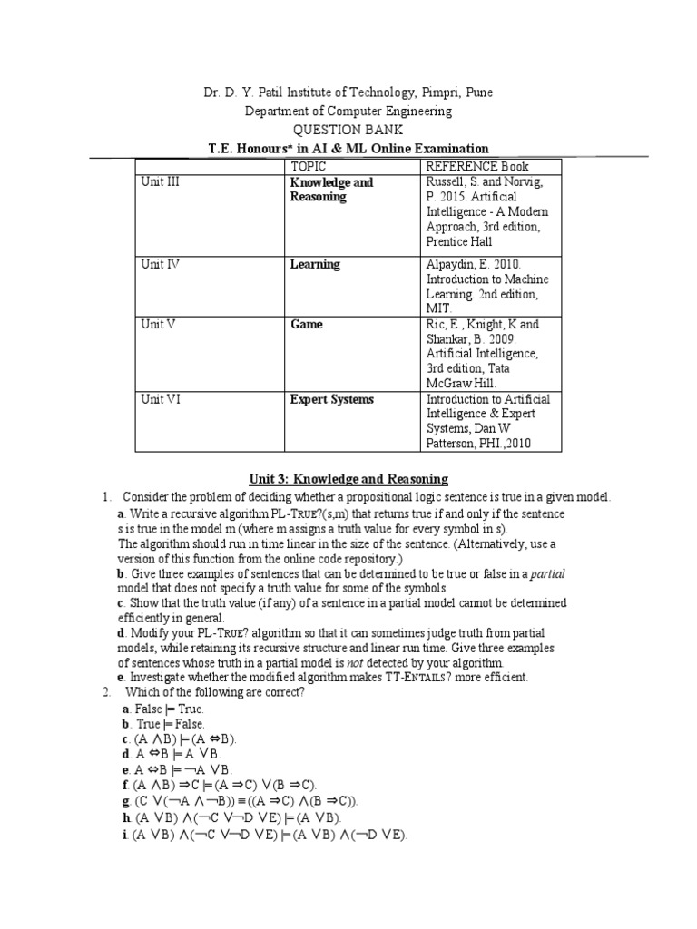 Honour AI QB | PDF | Artificial Neural Network | Machine Learning