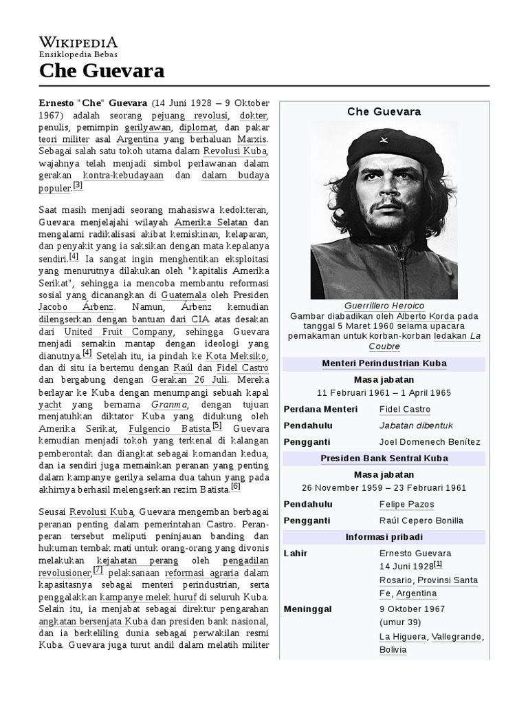 Biografi dan Peran Che Guevara | PDF