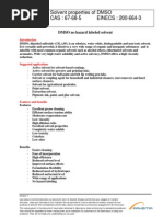 DMSO Health and Safety Information | PDF | Dimethyl Sulfoxide | Toxicity